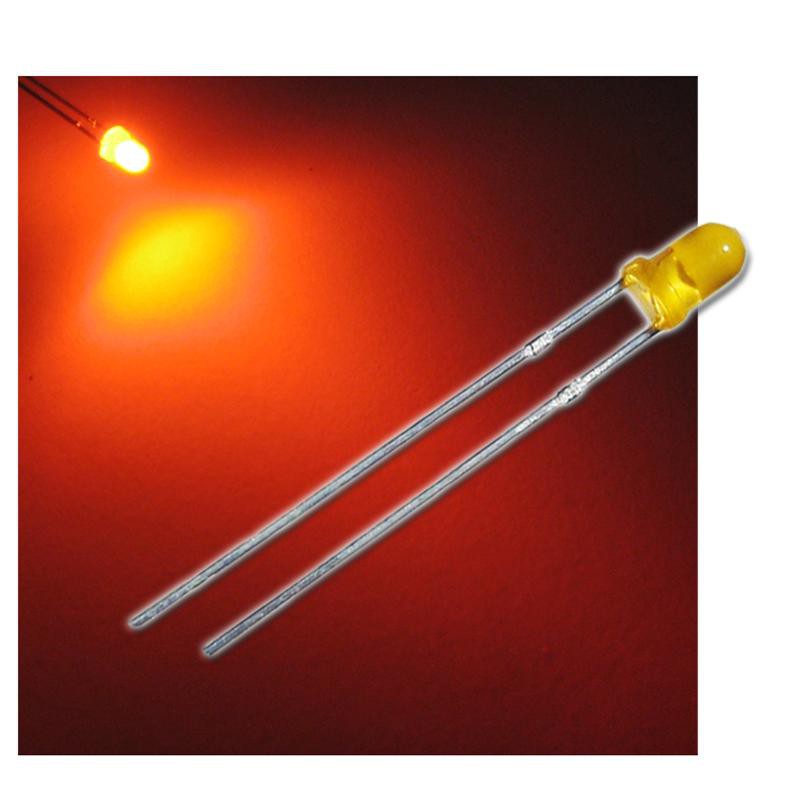 Led Naranja de 3 mm con resistencia.
